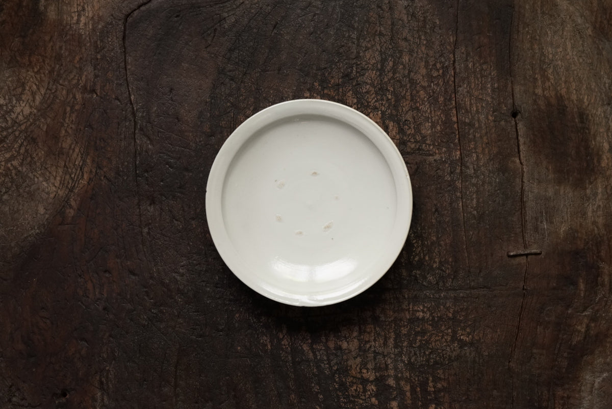 White 瓷 4 -inch plate / Masahiro Takeka – うつわと古物 幹